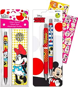 Amazon.com: Disney Minnie Mouse Pens Set ~ Bundle Includes 3 Mickey ...
