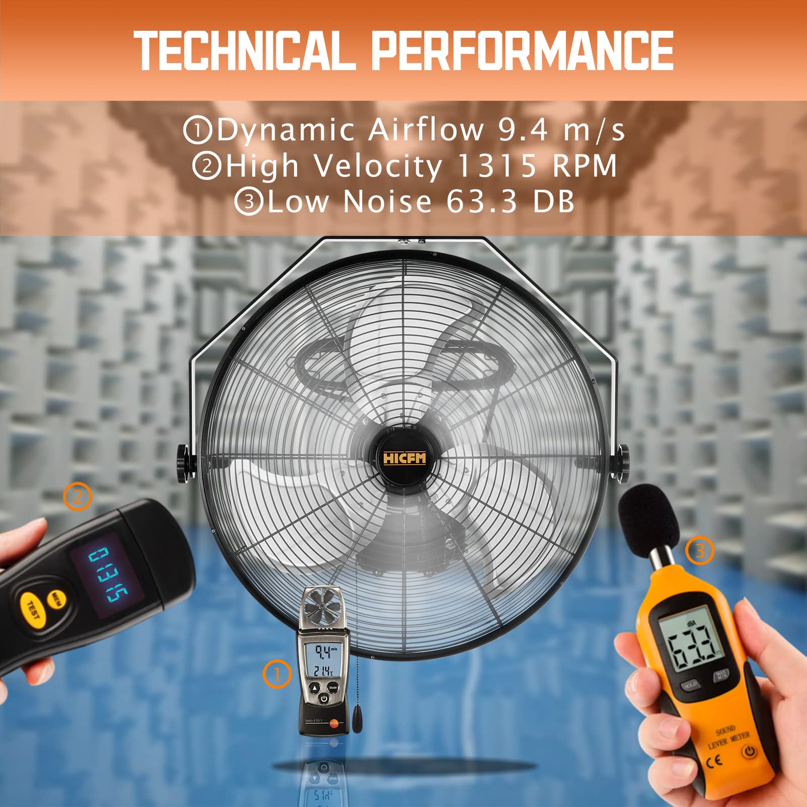 Mua HiCFM 5100 CFM 20 inch Outdoor Wall Mount Fan, 3-Speed High Velocity Weatherproof Wall ...