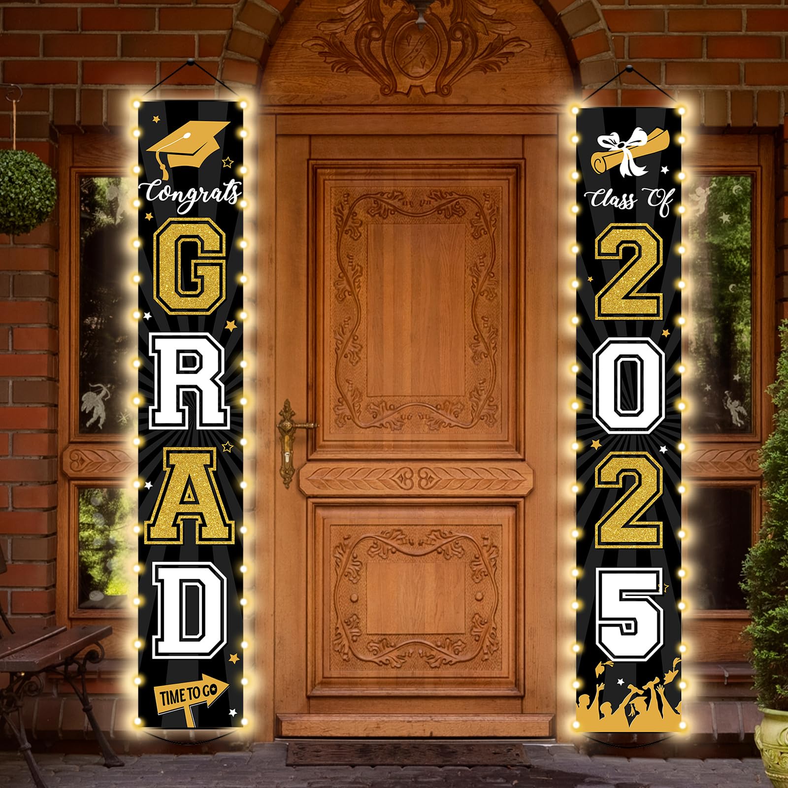 2025 Graduation Banners Lighted Decorations Class of 2025 Congrats Grad ...