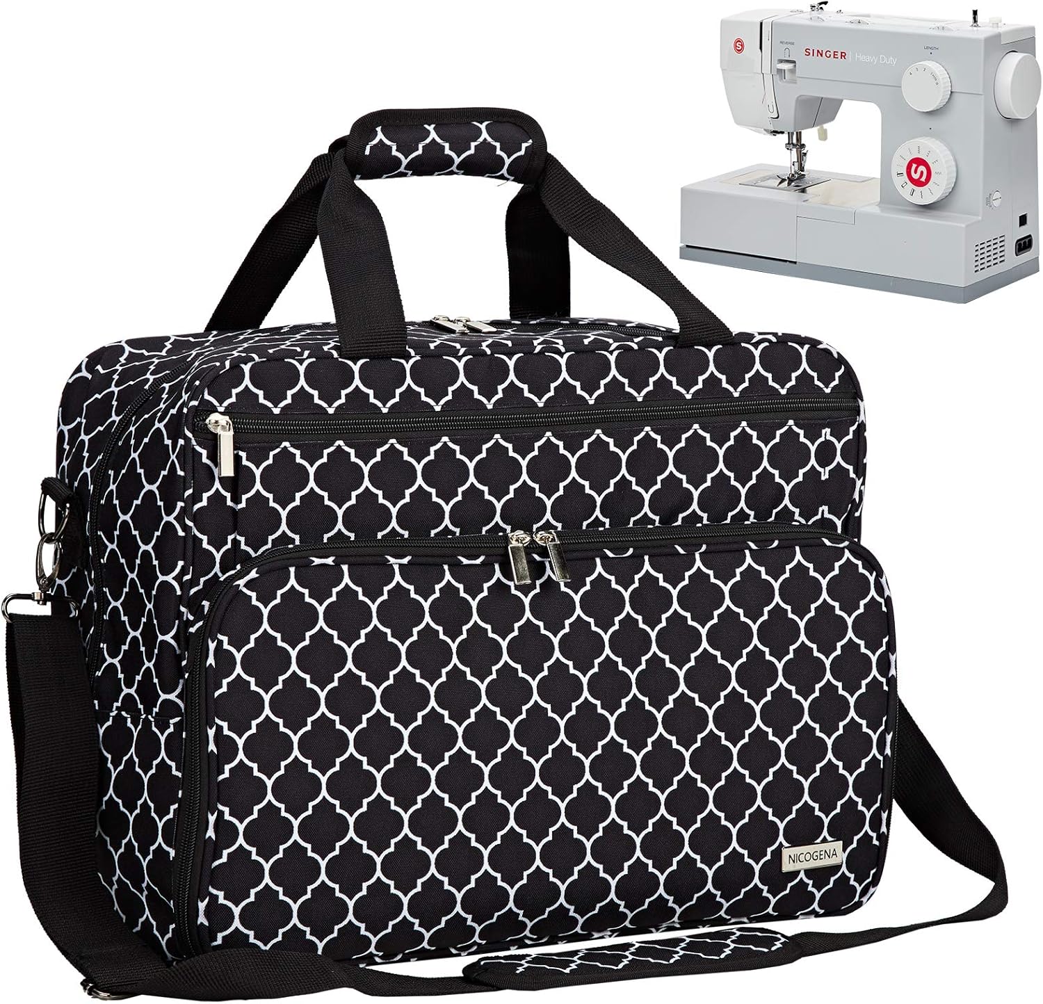 Amazon.com: NICOGENA Sewing Machine Carrying Case, Universal Travel ...