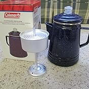 Amazon.com : Coleman Enamelware Percolator, 14 Cup : Electric Coffee ...