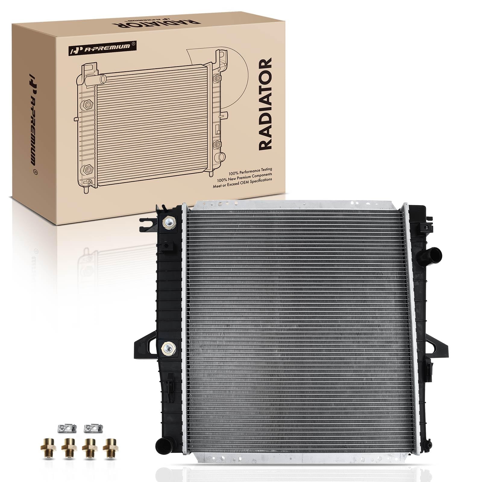 A-Premium Engine Coolant Radiator Assembly with Transmission Oil Cooler ...