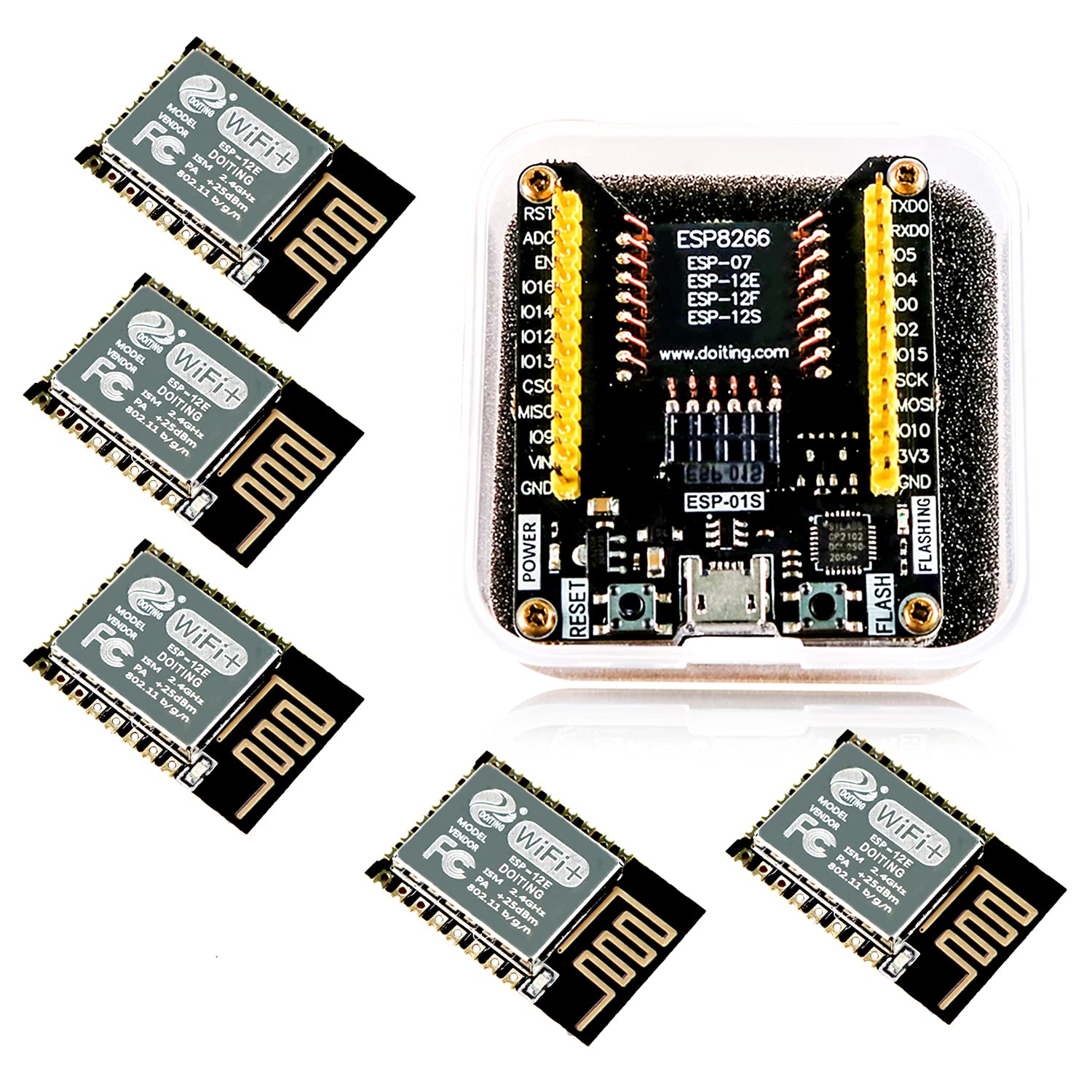 Mua ESP8266 Firmware Burner + 5pcs ESP8266 ESP-12E, Flash Code Downloader Tools, Code Download ...