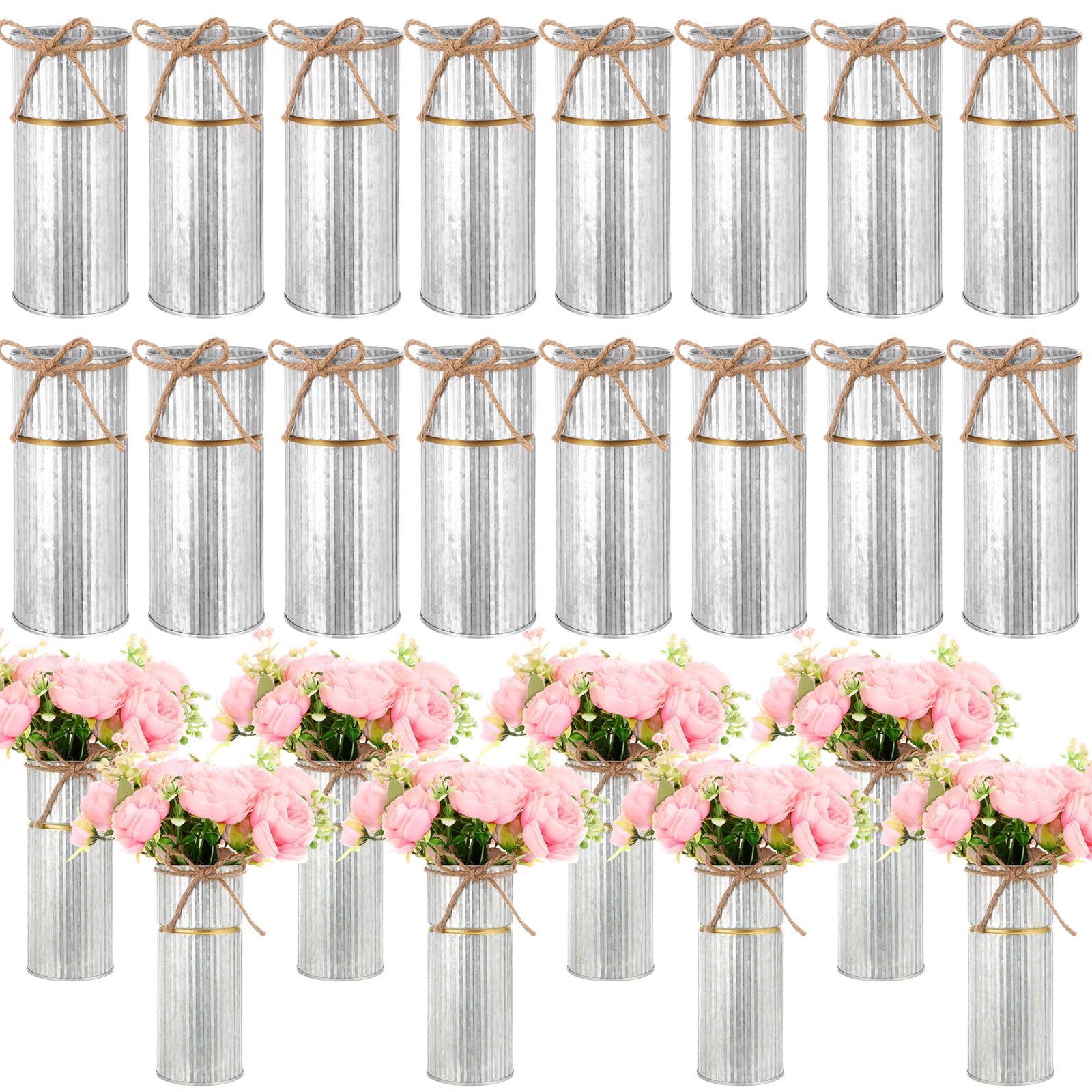Mimorou 16 Pcs 7. 48 Inch Vases for Centerpieces Mason Jars with Twine ...