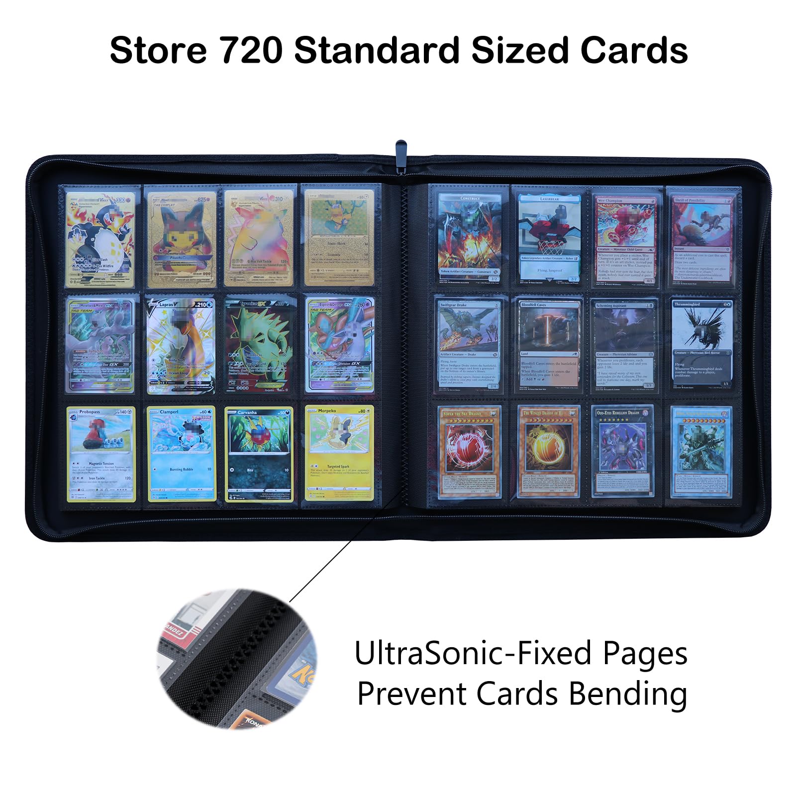 Mua Rayvol Premium 12-Pocket 720 Card Binder, Ringless Trading Card ...