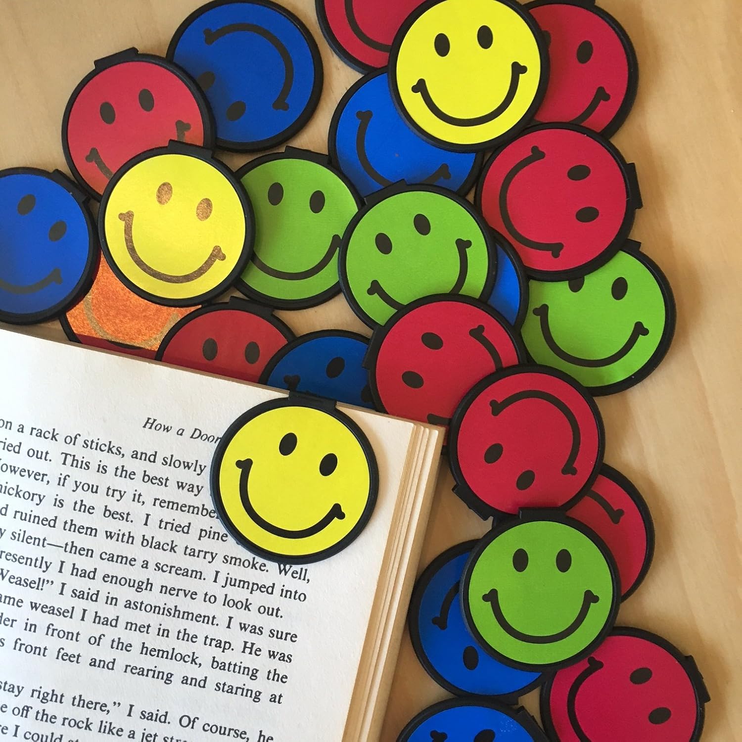 Amazon.com: Smiley Face Bookmarks - 36 Bulk Bookmarks for Kids Girl’s ...