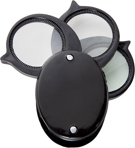 Amazon.com: Triple Eye Loupe Magnifying Glass- 5x, 10x, and 15x ...