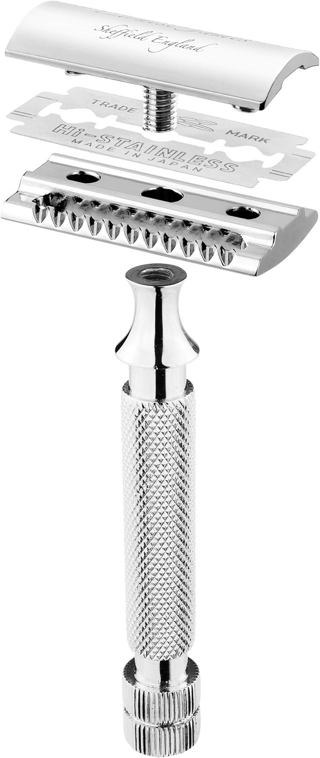 Double Edge Safety Razor |”Thor’s Hammer” | Classic 3 Piece Chrome ...