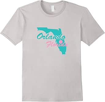 Amazon.com: Orlando Florida T Shirt With State Outline: Clothing