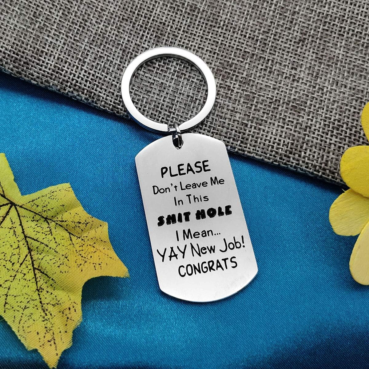 Going Away Keychain for Colleague Friend Boss Coworker Leaving Keyring ...