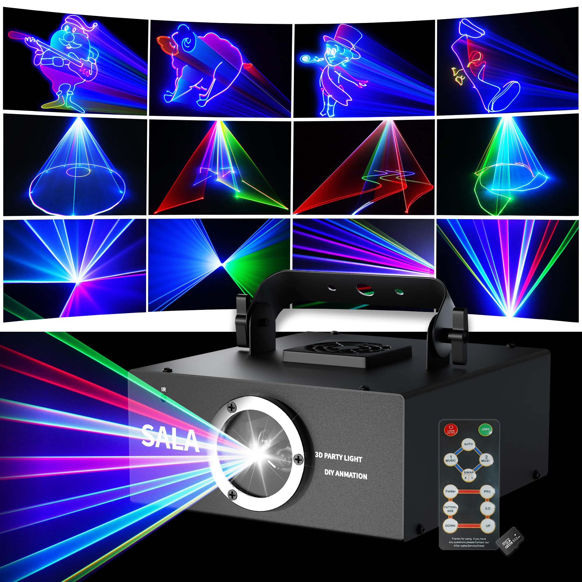 DJ Laser Light for Party, Programmable, Custom Graphics for Party, DIY ...