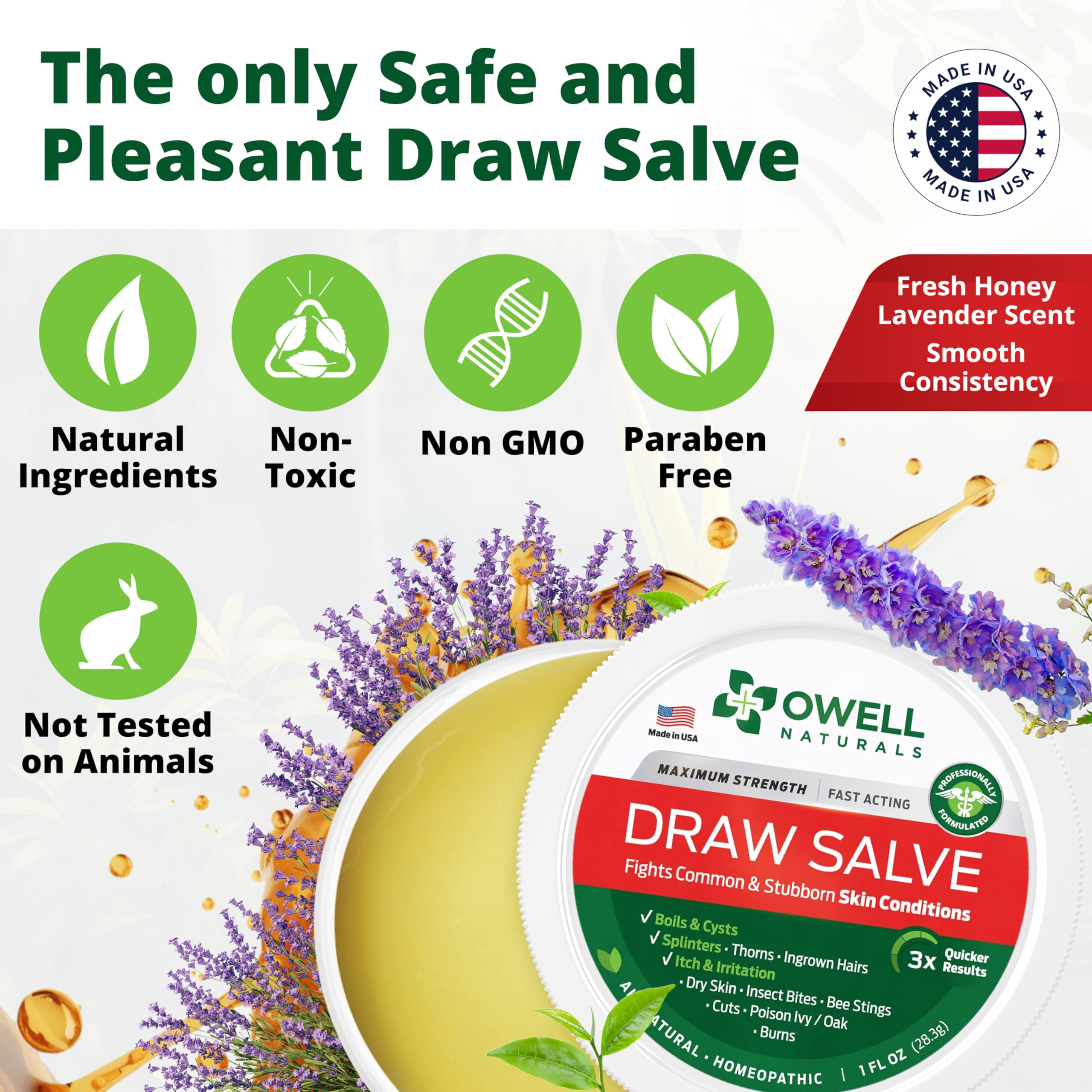 Mua OWELL NATURALS Drawing Salve Ointment 1oz, ingrown Hair, Boil ...