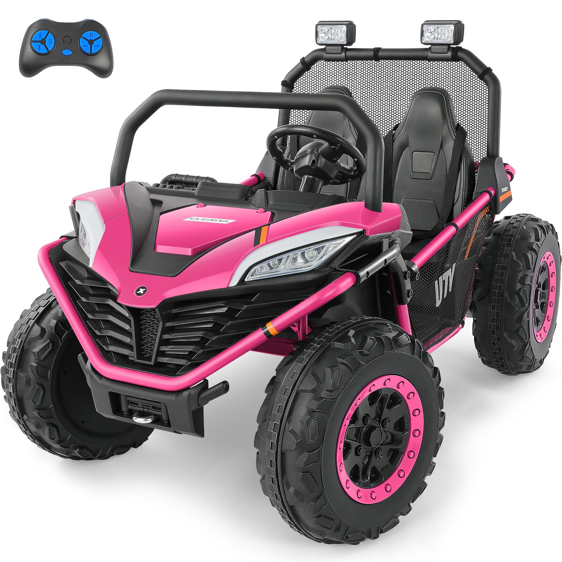 ELEMARA 2 Seater Ride On Car for Girls?12V 10AH Electric Off-Road UTV ...