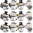 Amazon.com: Honoson 12 Pcs Winter Cute Snowman Figurines Winter ...
