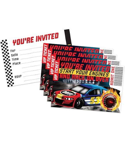 Invitaciones De Cumpleaños De Nascar Para Imprimir Invitación De