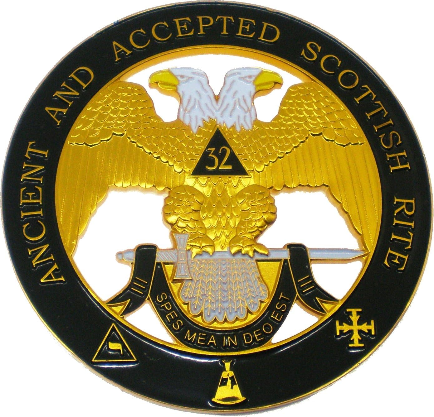 Amazon.com: Cultural Exchange Scottish Rite 32nd Round Cut Out Heavy ...