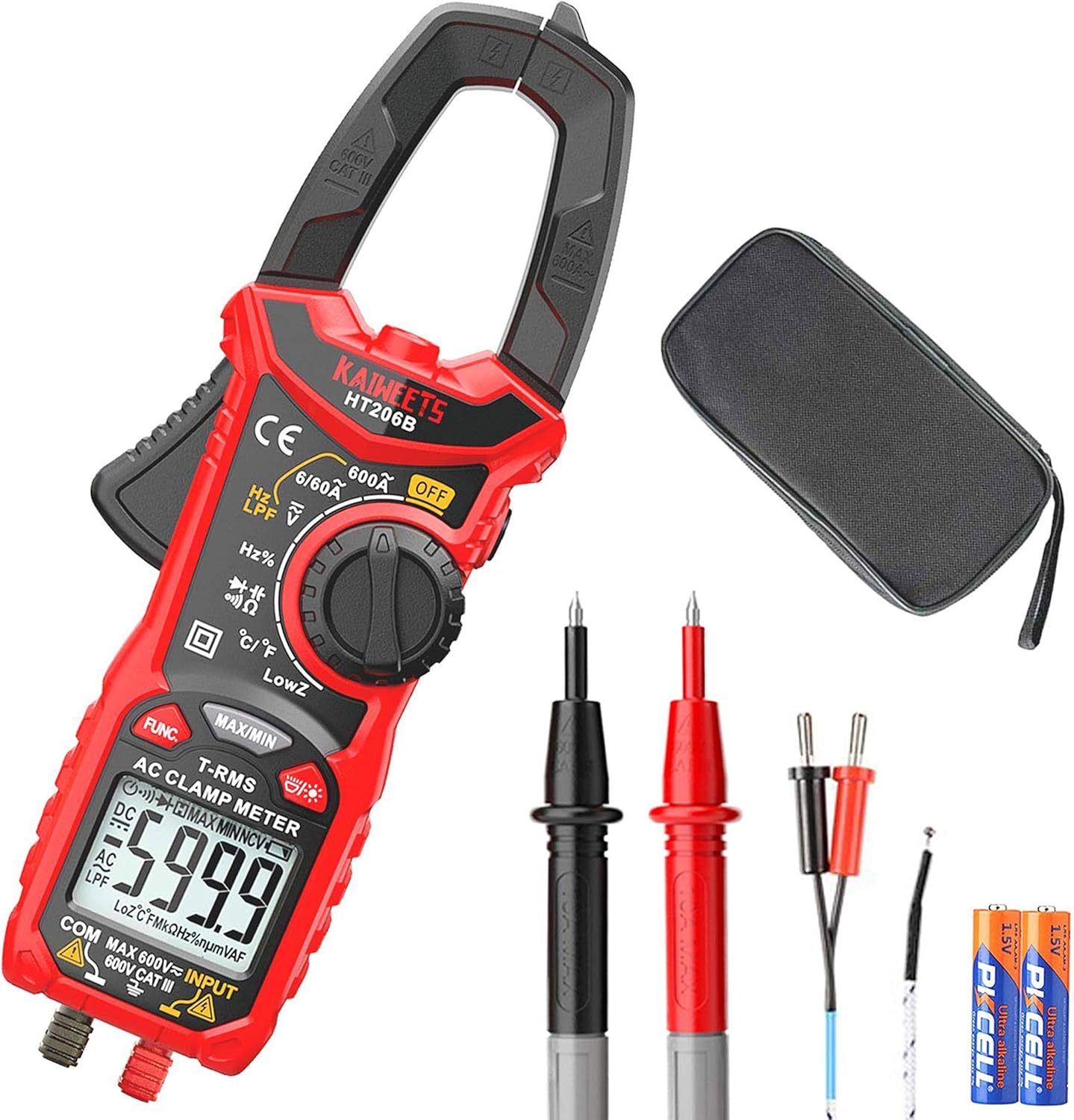 Pince ampèremétrique, KAIWEETS Pince multimètre Automatique TRMS 6000 ...