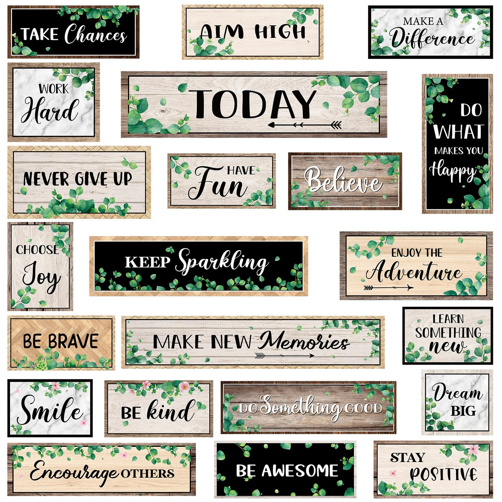 Outus 22 Pieces Classroom Sweet Motivational Gallery Signs, Confetti ...