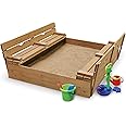 Amazon.com: Badger Basket Original Wooden Cedar Sandbox with Built-in ...