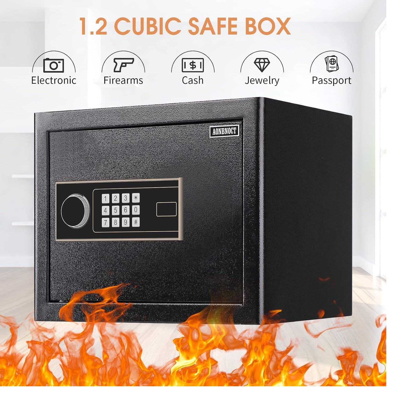 Mua 1.0 Cubic Feet Digital Home Security Safe Box, Home Safe Fireproof ...