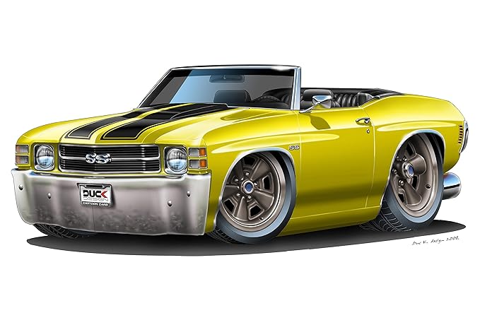 Amazon.com: 1971 Chevelle SS Wall Decal 2ft Long Reusable Peel Stick ...