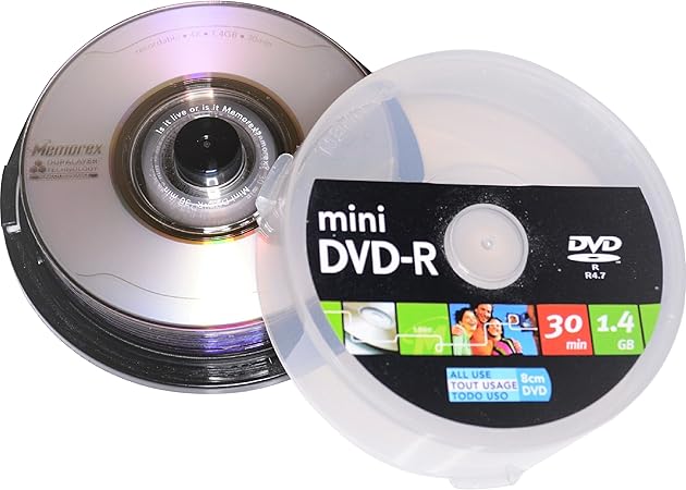 Mini DVD-R con tecnologia Duralayer resistente ai graffi (codice media ...
