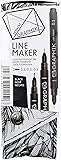 Derwent 2302206 Graphik Line Maker Drawing Pens - Black, Pack of 6 ...