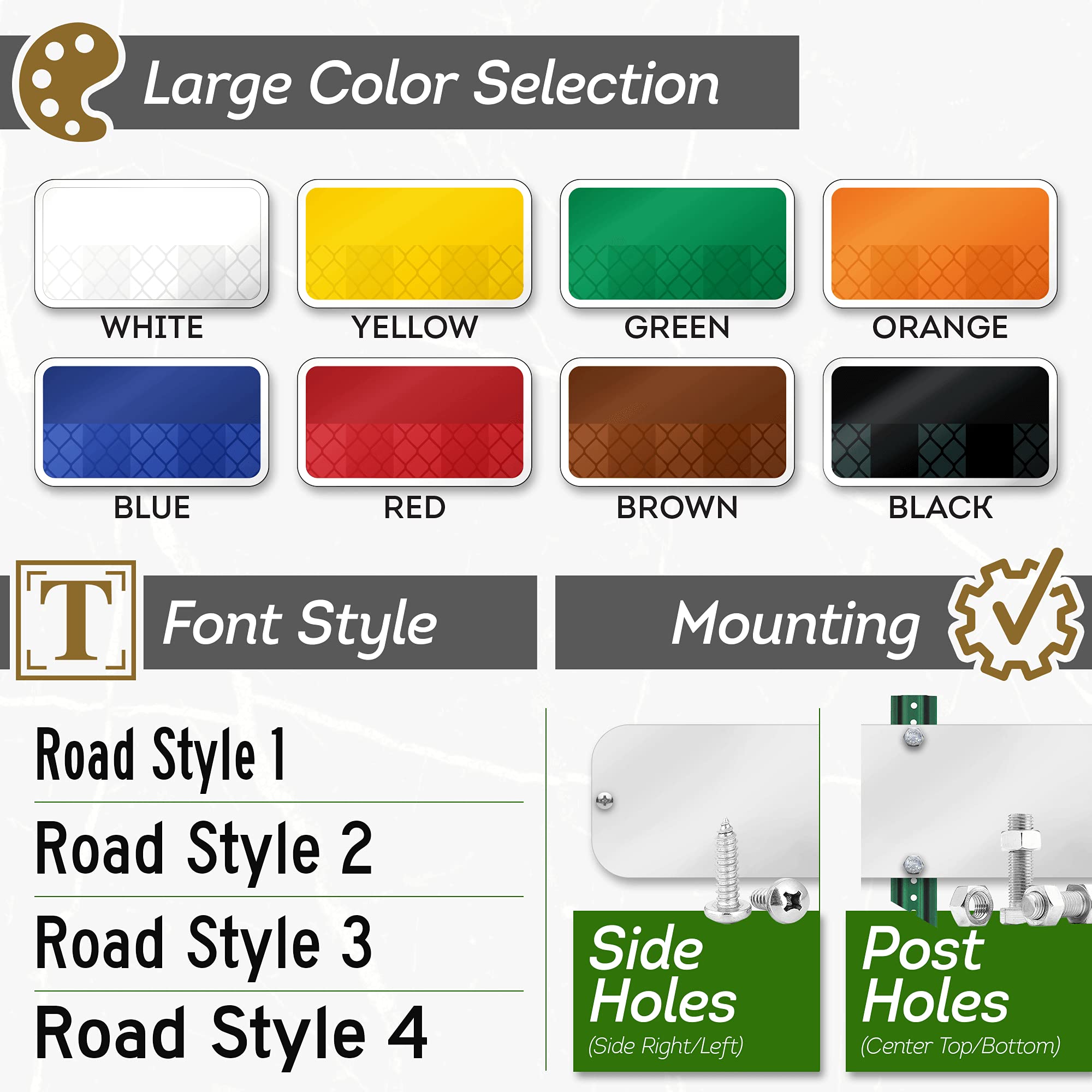 Mua Custom Street Sign, Road Sign, Address Sign, 8 Colors, Reflective ...