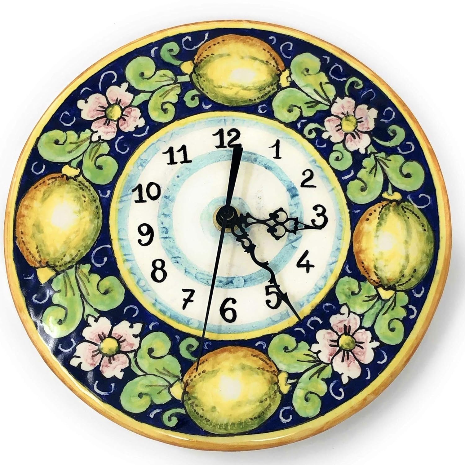 Amazon.com: CERAMICHE D'ARTE PARRINI - Italian Ceramic Wall Clock Small ...