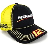 Amazon.com: Checkered Flag Ryan Blaney Menards #12 Team Mesh Hat Gray ...