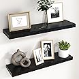 Amazon.com: 30 Inch Floating Shelves, Black Wood Floating Shelves for ...