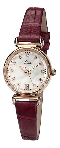 Limit Women's Quartz Watch with White Dial Analogue Display and Black ...