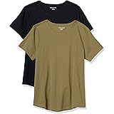 Amazon.com: Amazon Essentials Women's 2-Pack Classic-Fit 100% Cotton ...