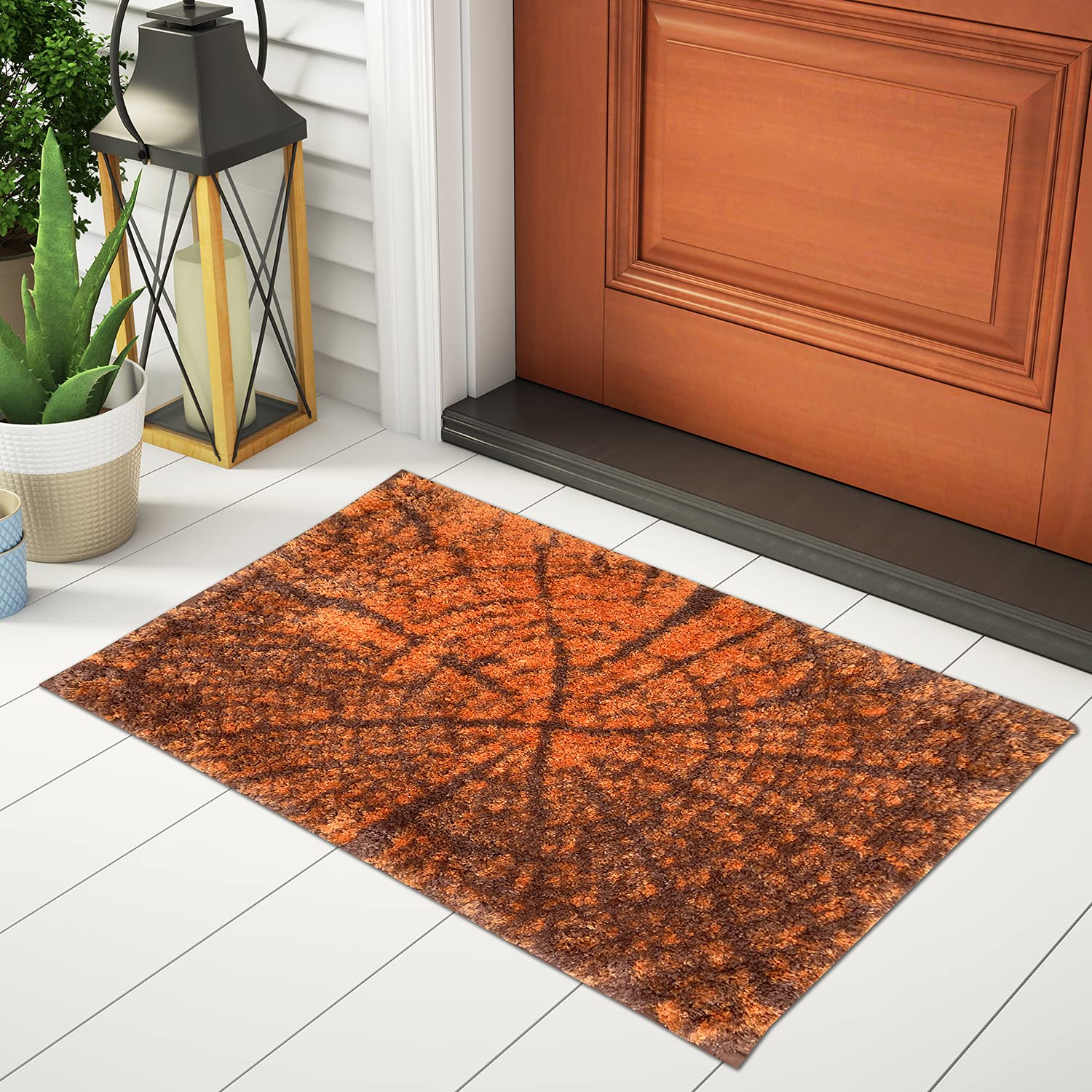 Buy SPACES Atrium Plus Foot Mats Small Orange/Dark BRO 39CMX60CM 2026 ...