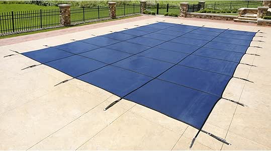 Blue Wave 16-ft x 32-ft Rectangular In Ground Pool Safety Cover - Blue ...