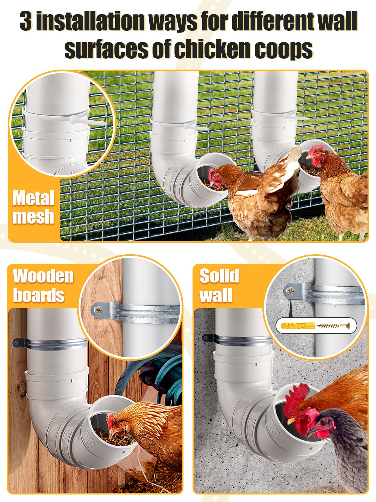 Mua MEWTOGO Automatic Chicken Feeder No Waste - 6.6 Pounds Capacity ...