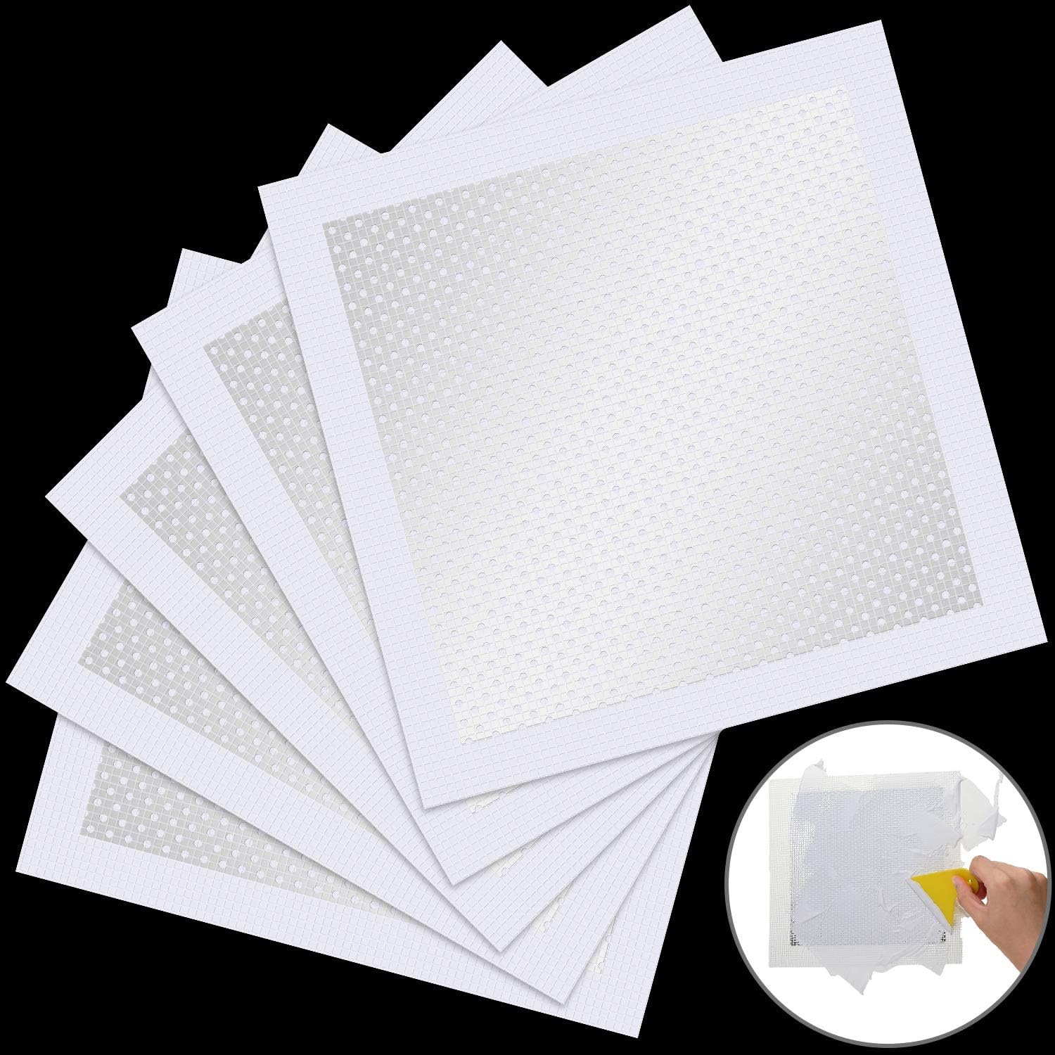 8 x 8 Inch Aluminum Wall Repair Patch Self Adhesive Screen Patch Repair ...