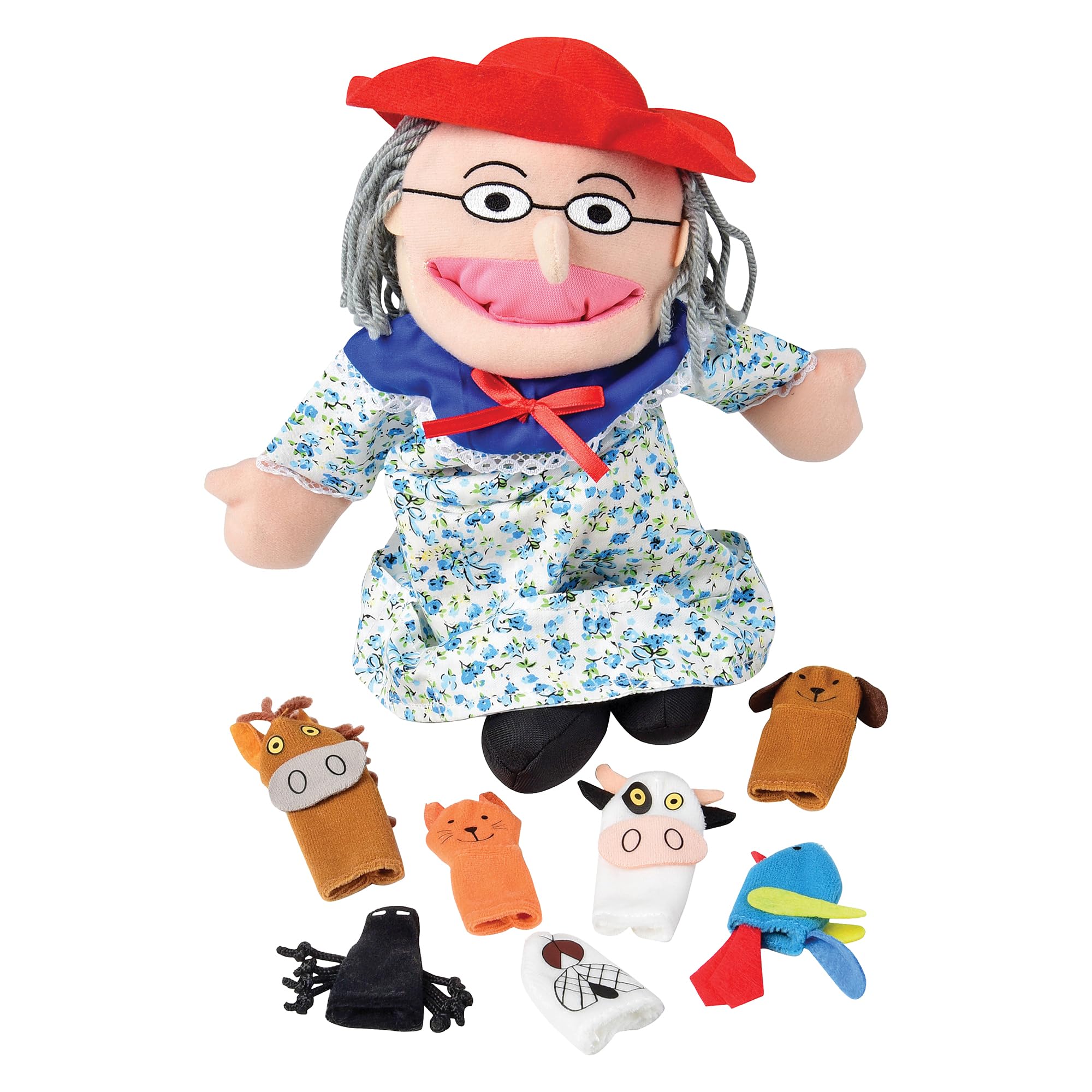 Mua Constructive Playthings Plush "Old Lady" Doll and Animal Finger ...