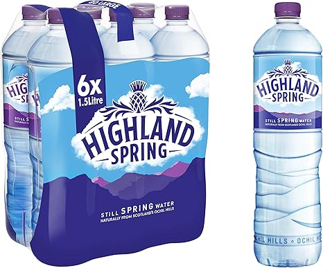 Highland Spring Still Spring Water, 6 x 1.5L: Amazon.co.uk: Prime Pantry