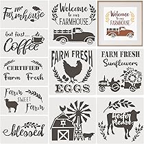 Farmhouse Welcome Vintage Stencils Amazon.com : Farmhouse Stencils