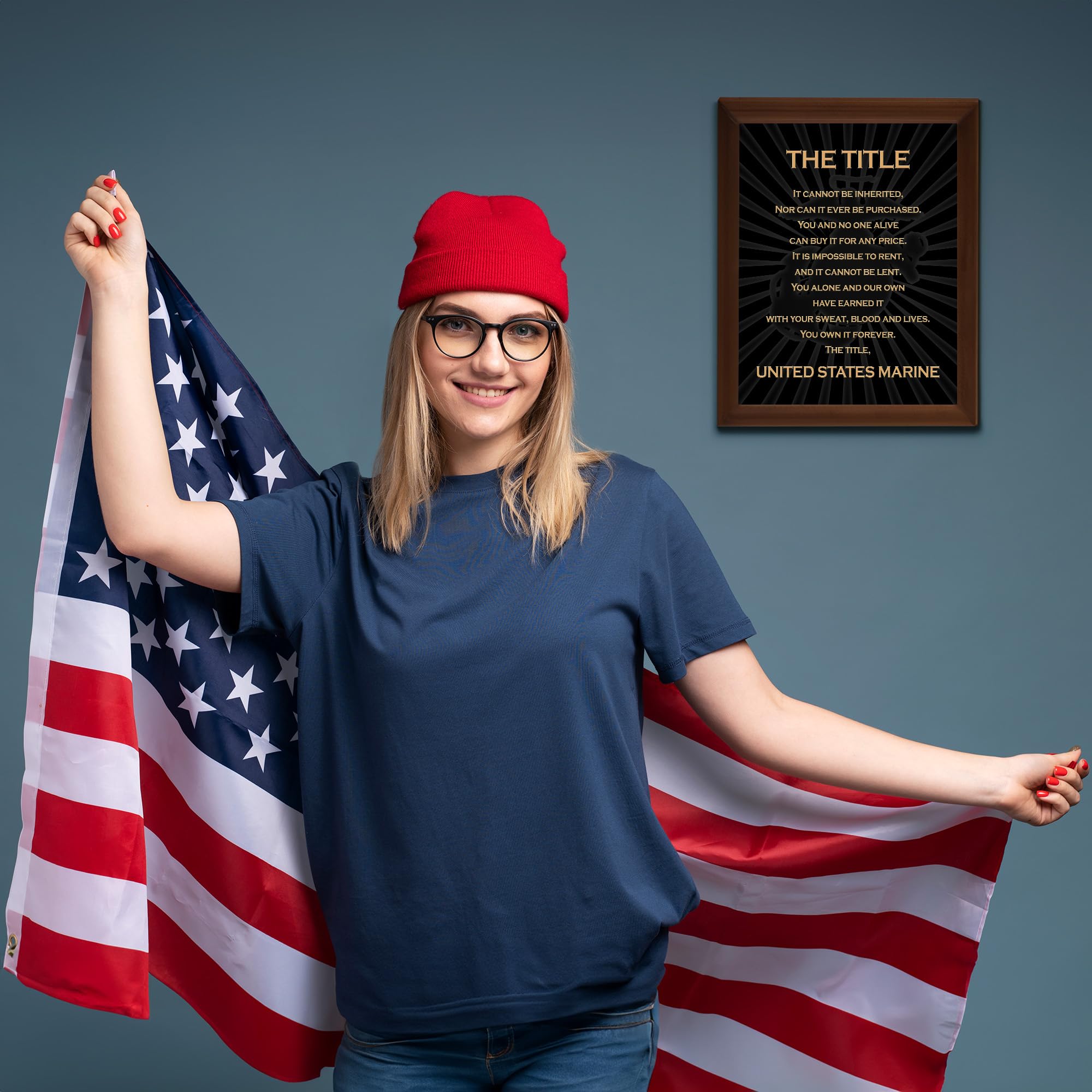 Mua The Title - United States Marine Patriotic US Marine Corps Wall Art ...