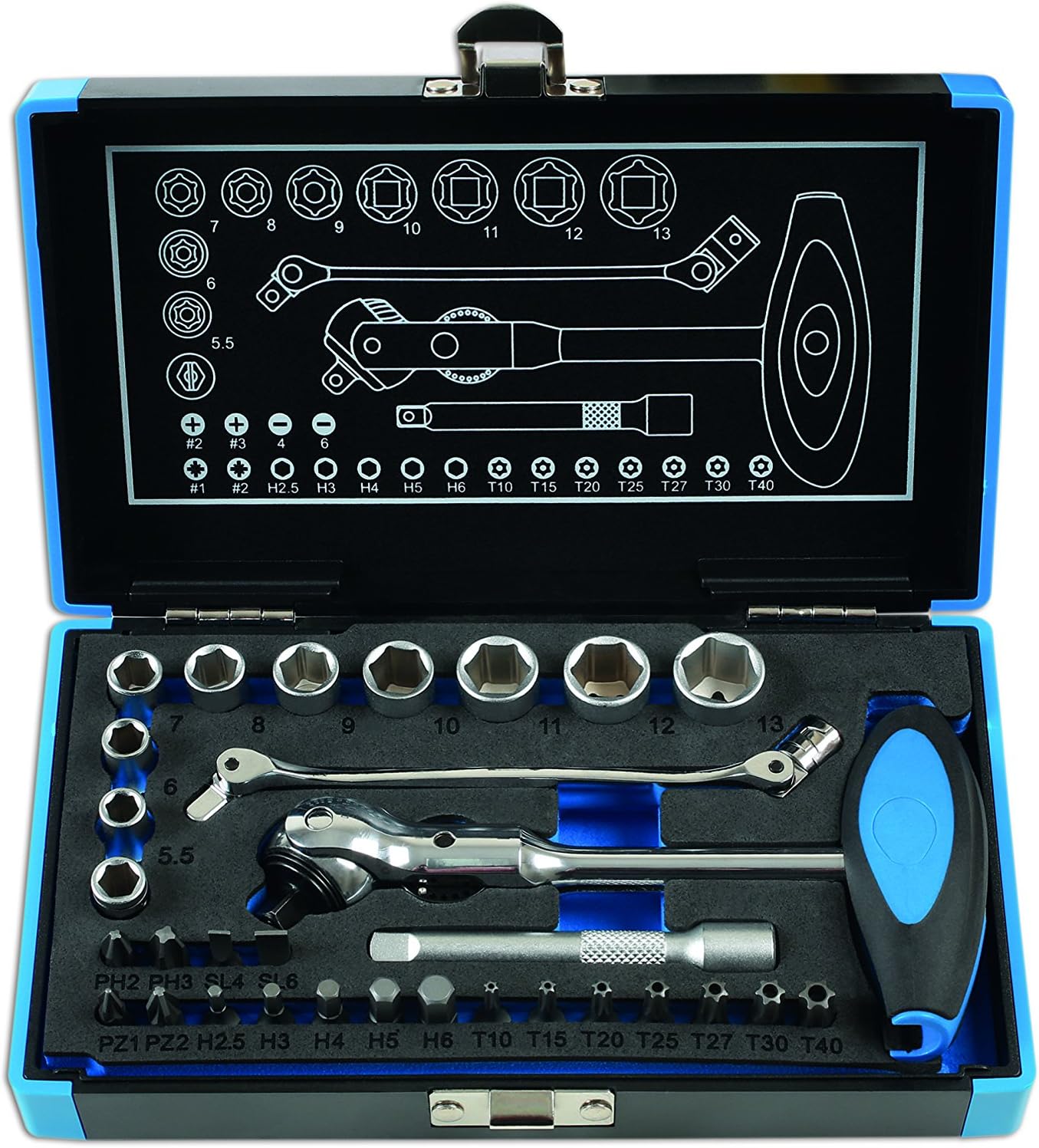 Laser 6916 Roto Lock Socket/Bit Set 1/4″ D, Silver – BigaMart