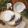 Amazon.com: Black Forest Décor Misty Forest Cabin Dinnerware Set ...