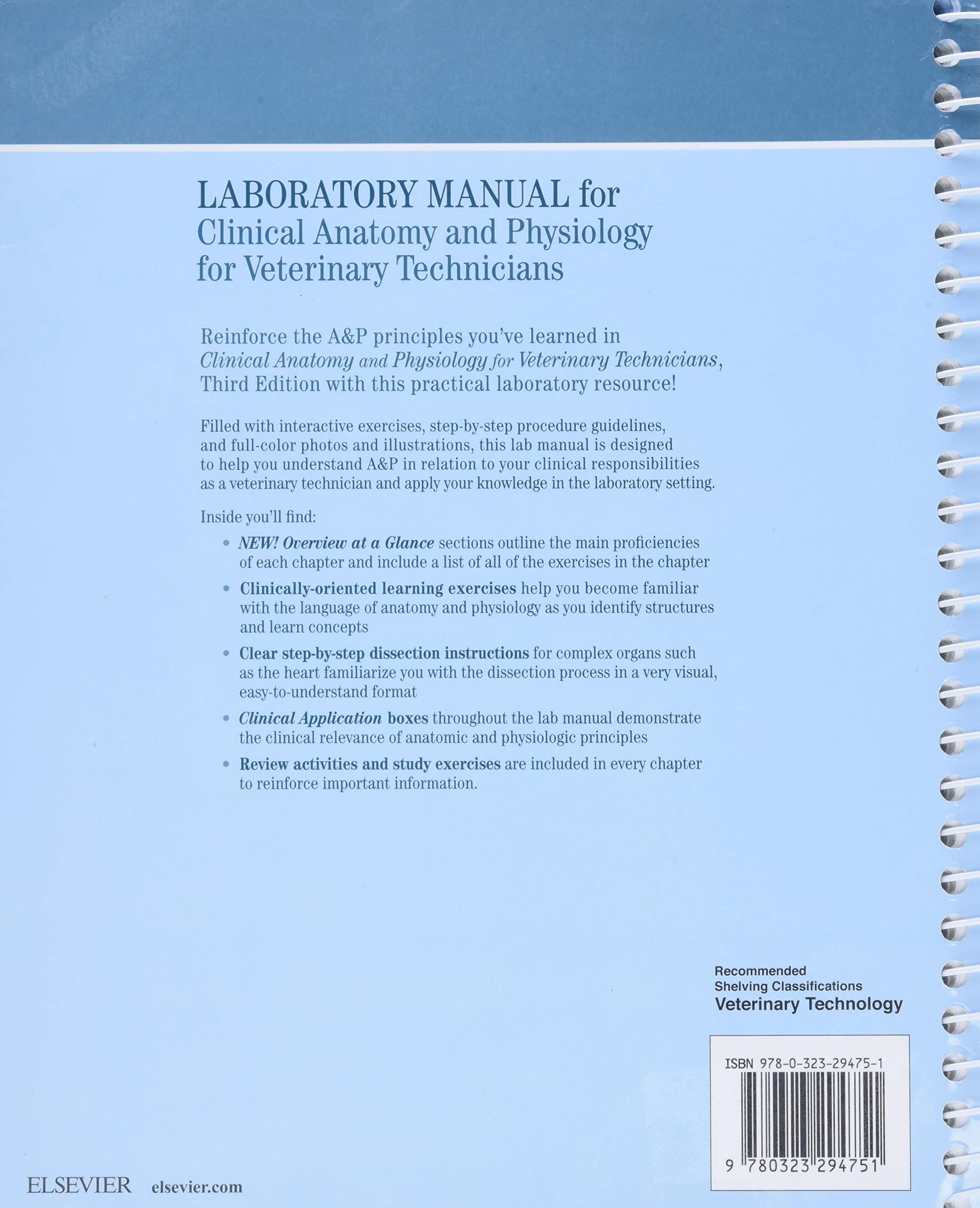 Mua Laboratory Manual for Clinical Anatomy and Physiology for Veterinary Technicians Laboratory ...