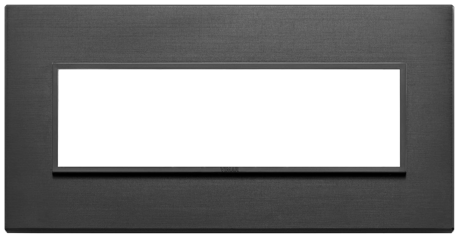 Placche Vimar Serie Eikon Evo Placca 7 Moduli Alluminio Serie Eikon nero Total Fai da te ...