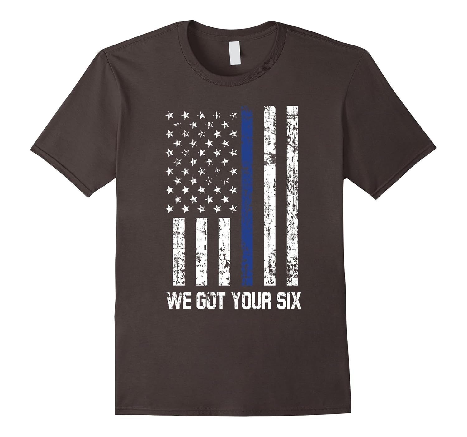 Thin Blue Line Police USA Flag T-Shirt We Got Your Six-CL – Colamaga