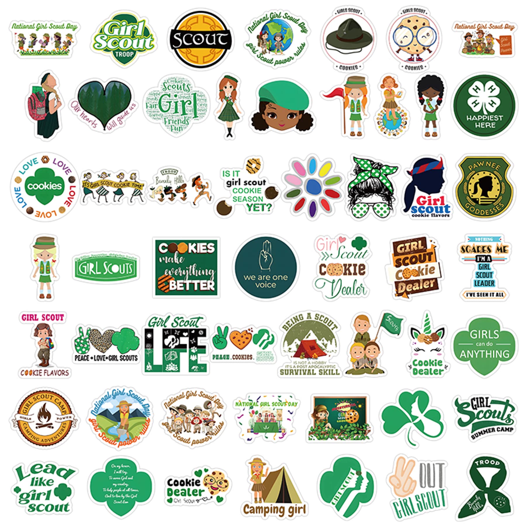 Mua YNparty 118Pcs Waterproof PVC Girl Scout Stickers Set for Water Bottle, Bicycle, Motorcycle ...