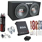 Amazon.com: MTX TNP212D2 12" 1200 Watt 4 Ohm Dual Loaded Car Audio Subwoofer Package with Sub ...