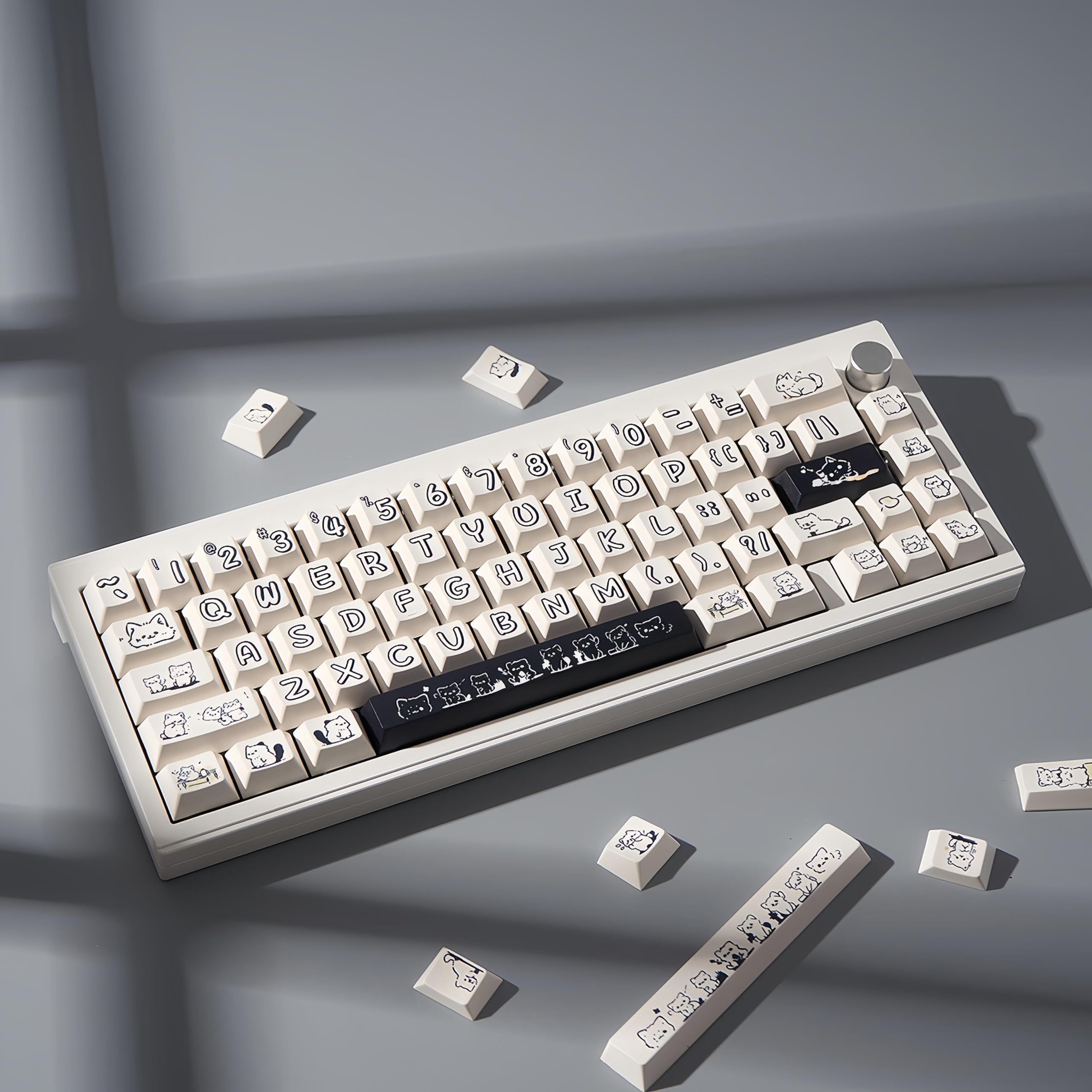 Mua PBT Keycaps Graffiti Cat Keycaps 148 Keys DYE-Sub Custom Keycaps ...