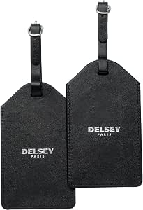 Amazon.com | DELSEY PARIS Luggage Tag, Black | Luggage Tags